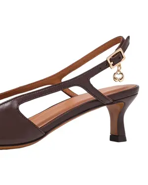 Maje Leather Slingback Pumps