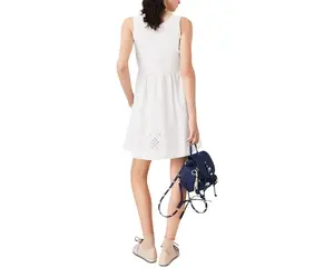 Maje Short Dress With Lace Trim