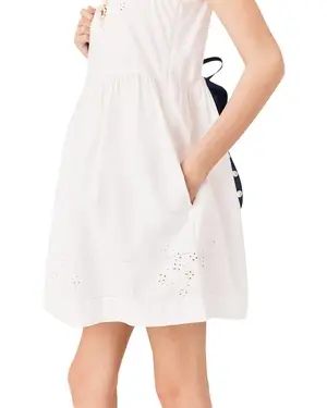 Maje Short Dress With Lace Trim