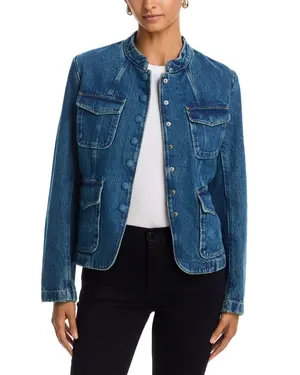 Rag & Bone Mercer Denim Stand Collar Jacket