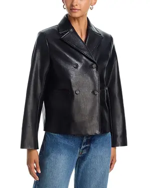 Rag & Bone Finley Faux Leather Jacket - Black