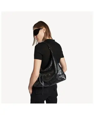 Balenciaga Le City Hobo Bag Medium - Black
