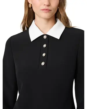 French Connection Echo Crepe Long Sleeve Mini Dress