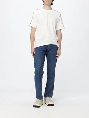 Burberry Short-sleeved Pure Cotton T-shirt With Crew Neck - Ivory