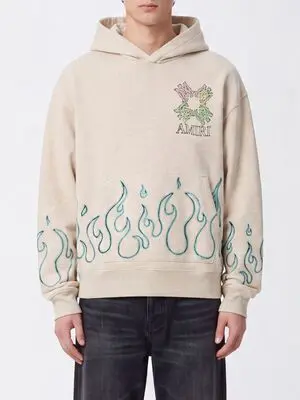 Amiri Hooded Sweatshirt With Flame Embroidery