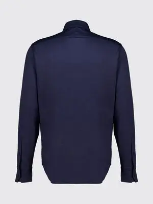 TOM FORD Slim Fit Striped Silk And Cotton Blend Shirt With Pockets - Blue