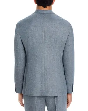 Vince Wool, Silk & Linen Melange Brushed Regular Fit Suit Jacket