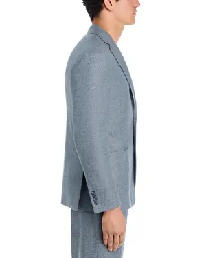 Vince Wool, Silk & Linen Melange Brushed Regular Fit Suit Jacket