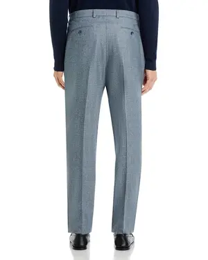 Vince Wool, Silk & Linen Melange Brushed Regular Fit Suit Pants