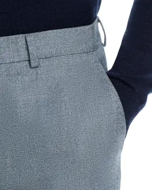 Vince Wool, Silk & Linen Melange Brushed Regular Fit Suit Pants