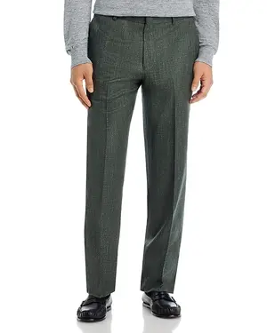 Vince Wool, Silk & Linen Melange Regular Fit Suit Pants - Sage