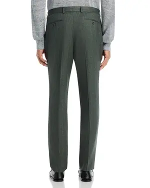 Vince Wool, Silk & Linen Melange Regular Fit Suit Pants
