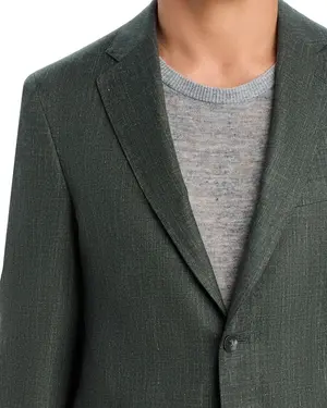 Vince Wool, Silk & Linen Melange Regular Fit Suit Jacket