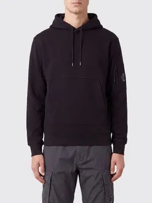 C.P. COMPANY Cotton Hoodie With Kangaroo Pocket - Black