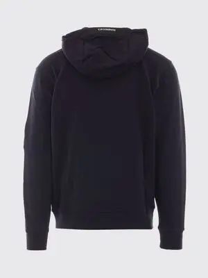C.P. COMPANY Cotton Hoodie With Kangaroo Pocket - Blue