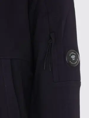 C.P. COMPANY Cotton Hoodie With Kangaroo Pocket - Blue