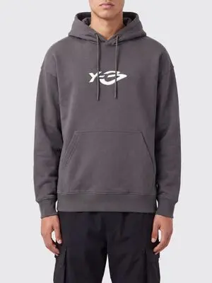 Y3 Relaxed Fit Cotton Hoodie With Contrast Logo