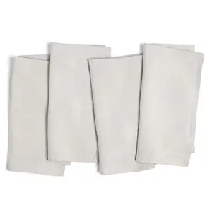 HUDSON PARK COLLECTION Linen Dinner Napkins, Set Of 4 - Light Grey