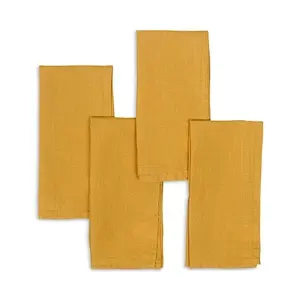 HUDSON PARK COLLECTION Linen Dinner Napkins, Set Of 4 - Mustard