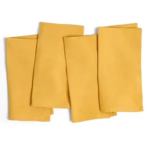 HUDSON PARK COLLECTION Linen Dinner Napkins, Set Of 4 - Mustard
