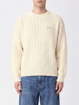 Kenzo Embroidered Logo Cotton And Wool Blend Crewneck Jumper - White
