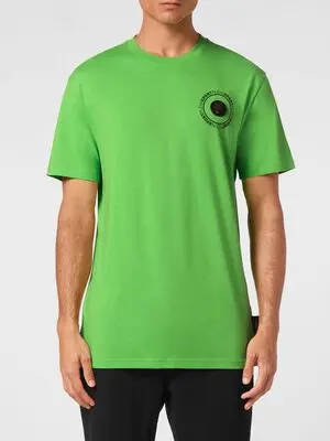PLEIN SPORT Slim Fit Cotton T-shirt With Contrast Logo On The Chest - Black 1
