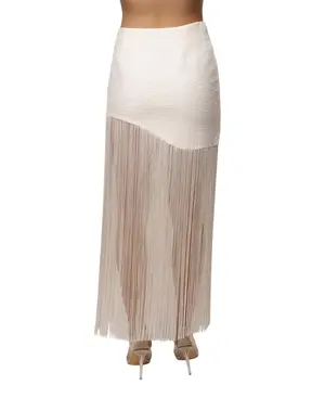 JLUXLABEL Gala Nights Fringe Maxi Skirt