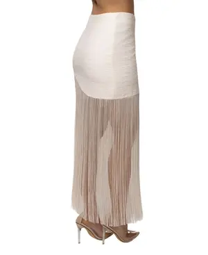 JLUXLABEL Gala Nights Fringe Maxi Skirt