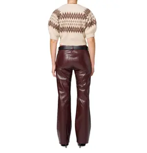 Citizens Of Humanity Molly Puff Sleeve Cardigan Sweater With Fair Isle Pattern