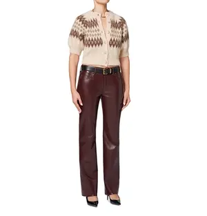 Citizens Of Humanity Molly Puff Sleeve Cardigan Sweater With Fair Isle Pattern