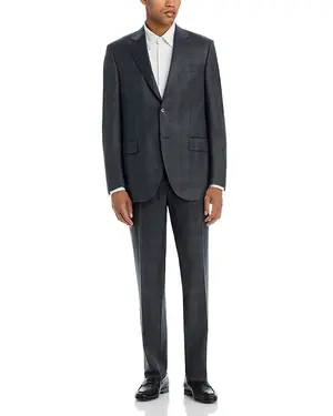 Peter Millar Flynn Classic Fit Tonal Plaid Suit - Charcoal