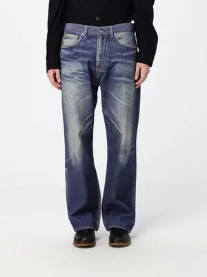 Our Legacy Abstract Print Straight Cut Jeans - Denim