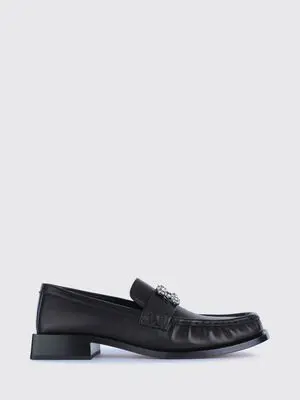 ROGER VIVIER Viv' Rangers Jewelled Buckle Leather Loafers - Black
