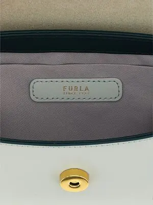 Furla Leather Handbag With Shoulder Strap - Green