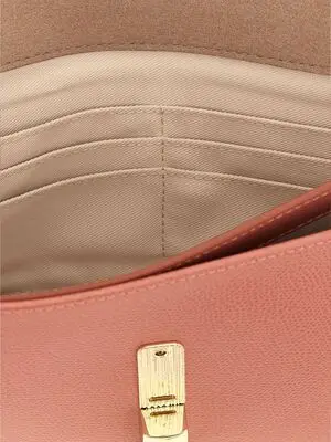 Furla Iride Large Leather Clutch With Metal Interlocking Closure - Pink