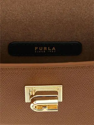 Furla Crossbody Bag With Turn Lock Clasp - Brown