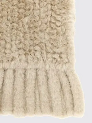 Pinko Geloso Polyester Scarf With Fringed Edges And Applied Logo