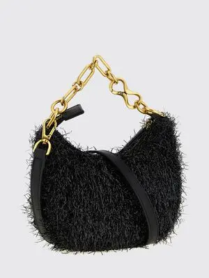 TWINSET Croissant Mini Handbag With Fringes - Black