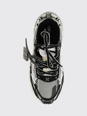 Off-White Be Right Back" Leather And Mesh Low-top Sneakers - Black
