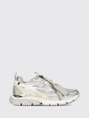Off-White Be Right Back" Leather And Mesh Low-top Sneakers - Grey