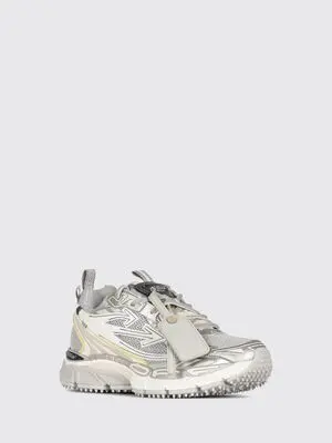 Off-White Be Right Back" Leather And Mesh Low-top Sneakers - Grey