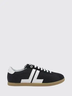 LANVIN Glen Quilted Monogram Nylon Sneakers With Leather Details - Black