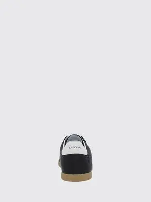 LANVIN Glen Quilted Monogram Nylon Sneakers With Leather Details - Black