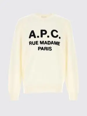 A.p.c. Crewneck Virgin Wool Sweater With Contrast Logo Lettering