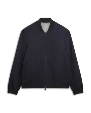 Ted Baker London Reznor Jersey Bomber Jacket - Navy