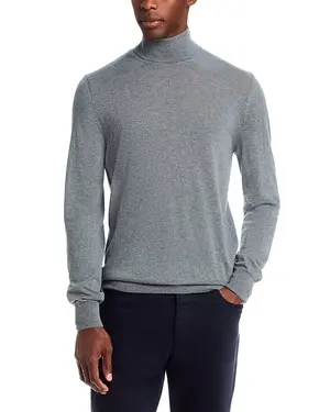 Canali Merino Wool Turtleneck Sweater - Grey