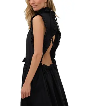 MARIELLE STOKKELAAR Martinique Open-back Maxi Dress With Ruffled Details - Black