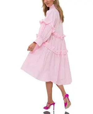 MARIELLE STOKKELAAR Ruffled High-low Maxi Dress - Pink/rose