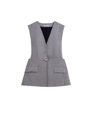 NOCTURNE Tailored Button Front Vest