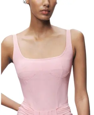 NOCTURNE Boned Detail Bodysuit